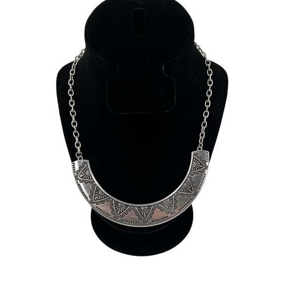 Unbranded | Jewelry | Silver Greek Collar Bib Necklace | Poshmark